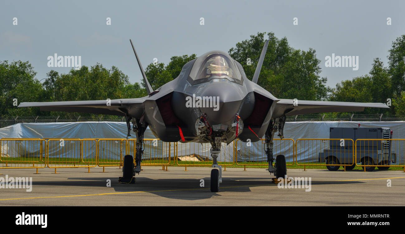 Singapore - Feb 10, 2018. A Lockheed Martin F-35 Lightning II aircraft ...