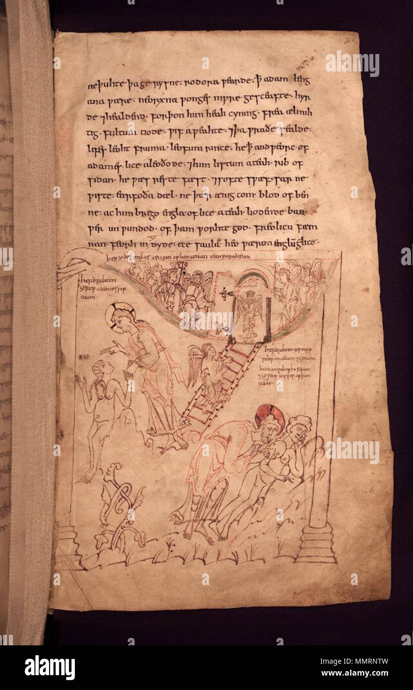 Bodleian Libraries, Cædmon Manuscript 9 Stock Photo - Alamy