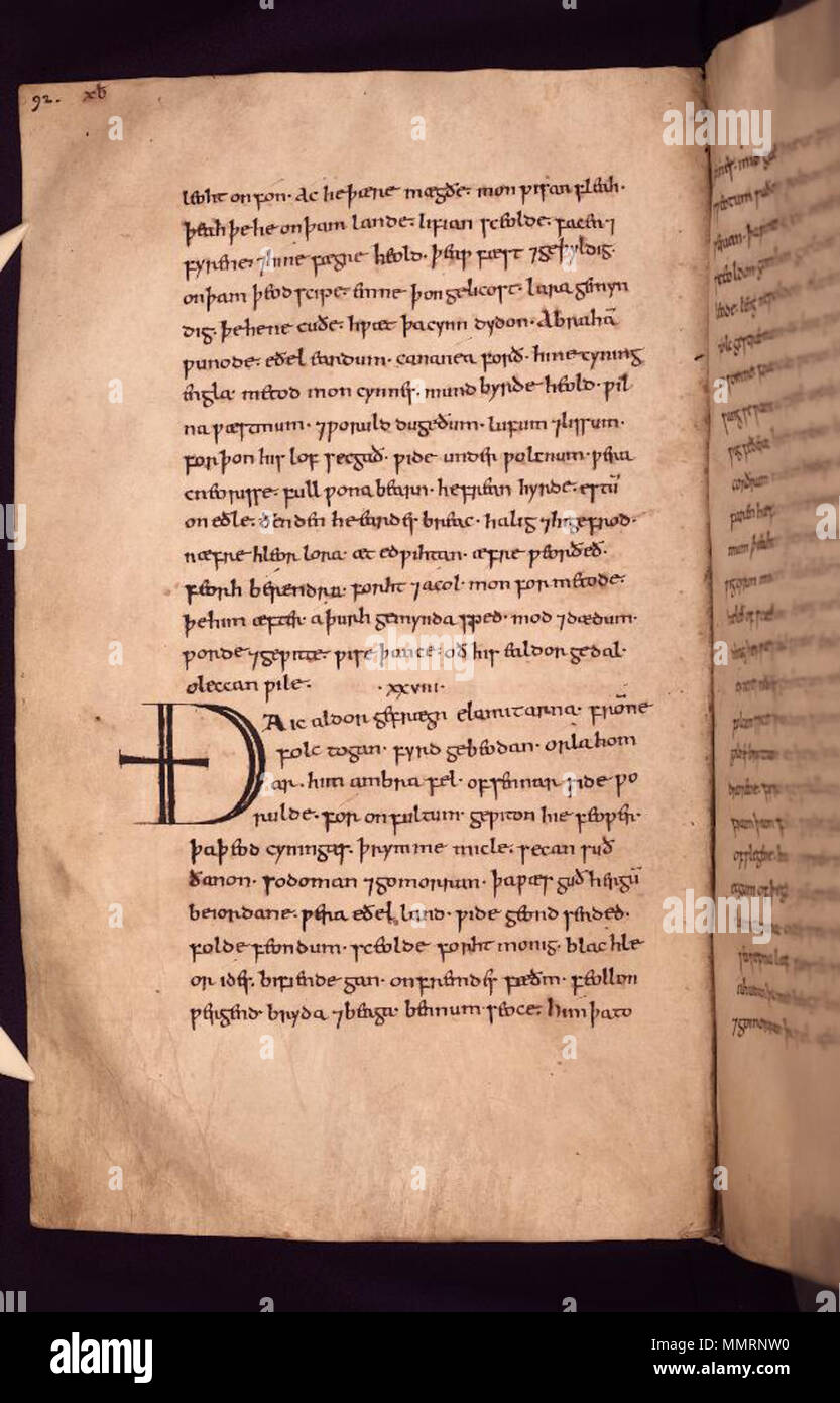 Bodleian Libraries, Cædmon Manuscript 92 Stock Photo - Alamy