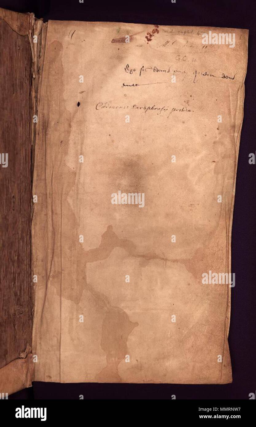 Bodleian Libraries, Cædmon Manuscript I Stock Photo - Alamy