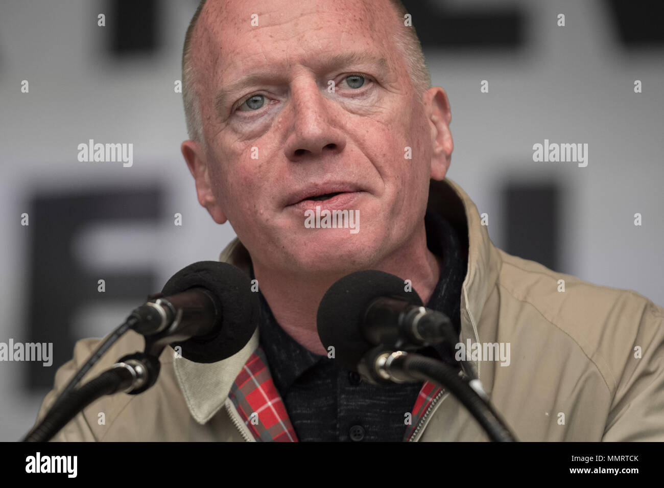 Fbu general secretary matt wrack speaks at the tuc hi-res stock ...