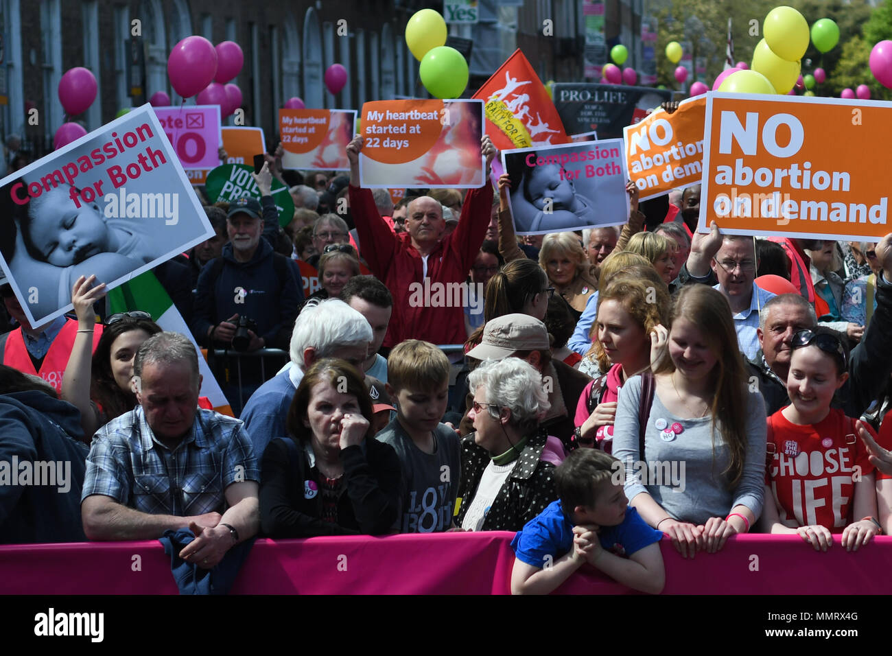 Dublin, Ireland. 13/5/2018. Pro-Life 'Stand up for Life' rally for the ...