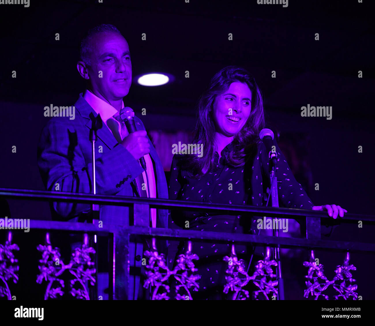 Boca Raton. 12th May, 2018. Andrew Pollack and Jamie-Lynn Sigler attend ...
