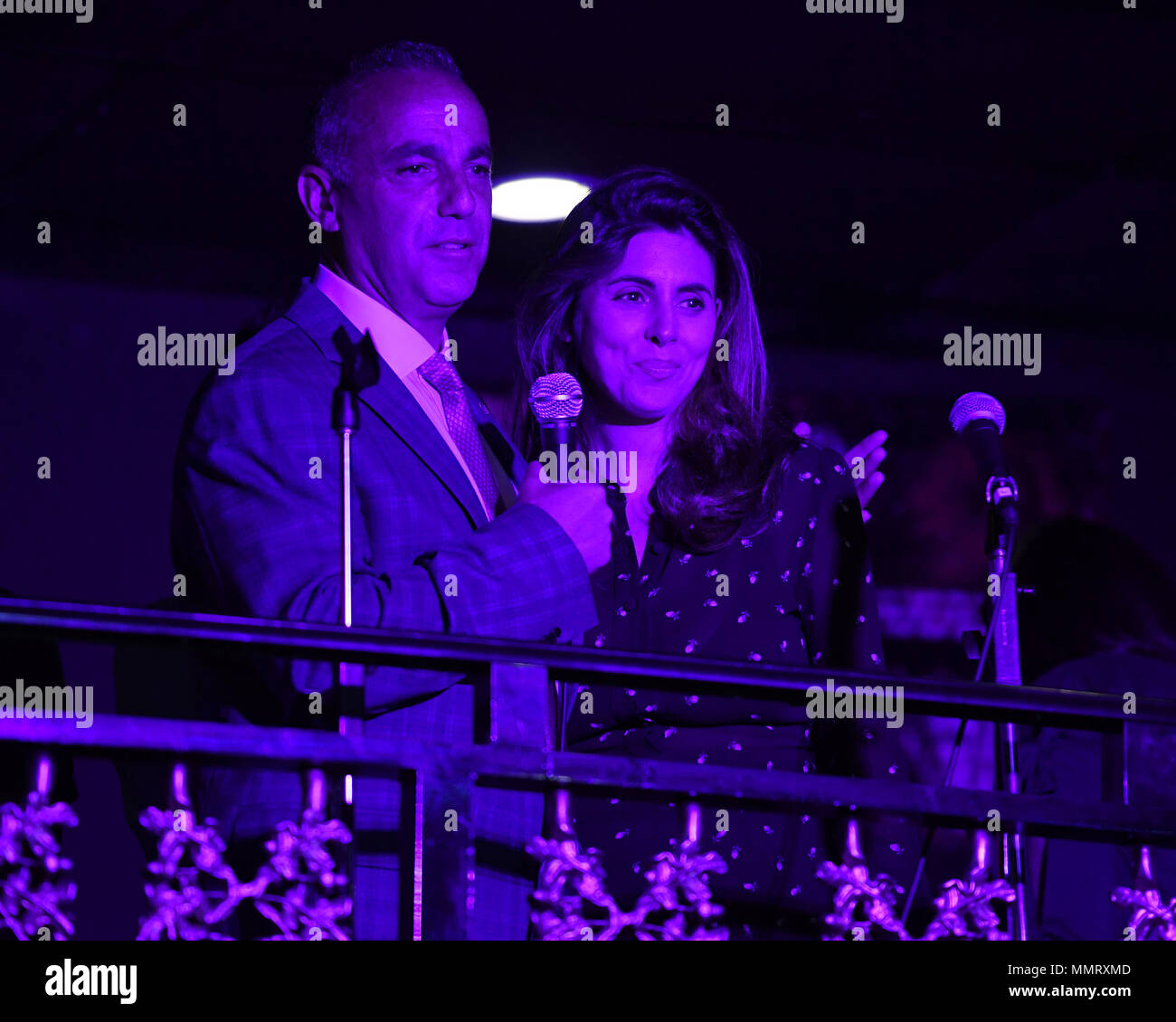 Boca Raton. 12th May, 2018. Andrew Pollack and Jamie-Lynn Sigler attend ...