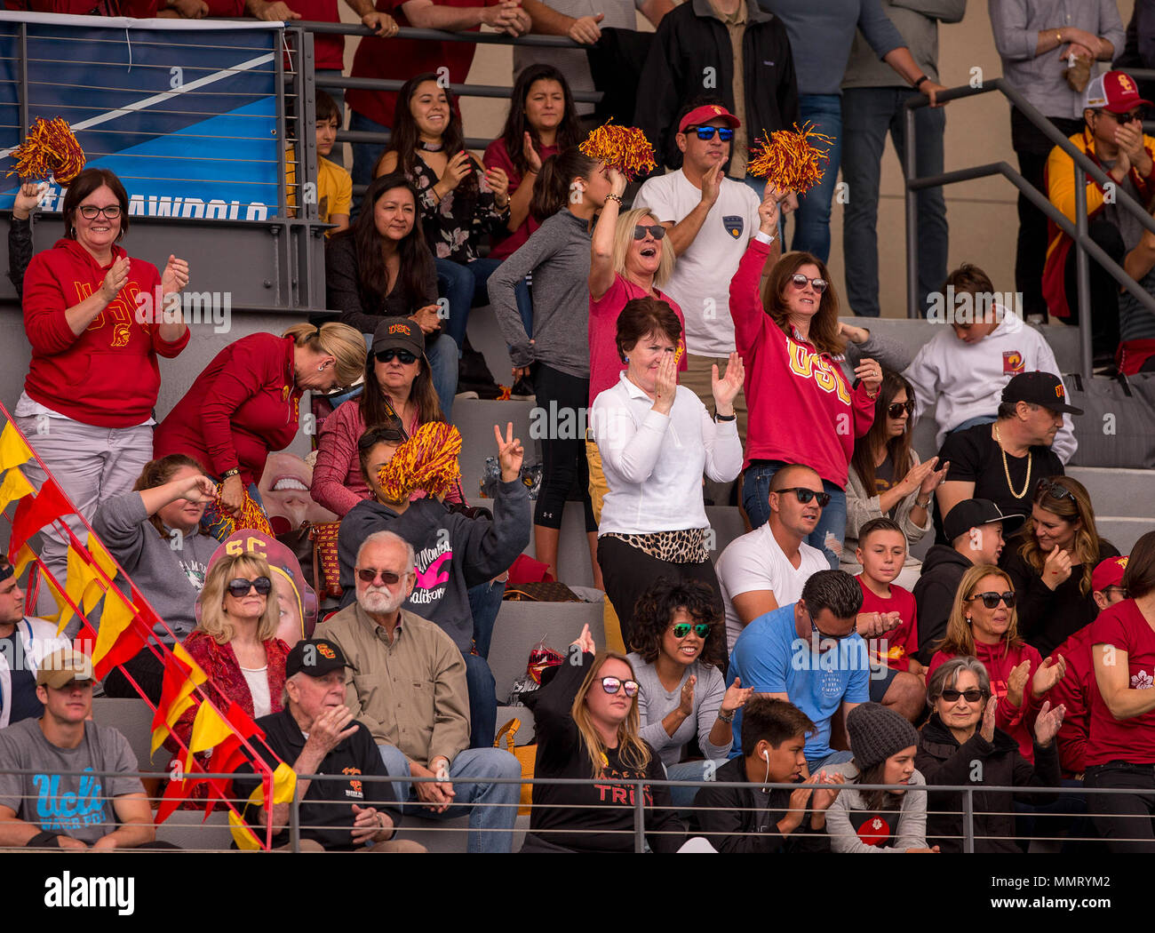 Los Angeles, CA, USA. 12th May, 2018. USC fans cheer for their team ...