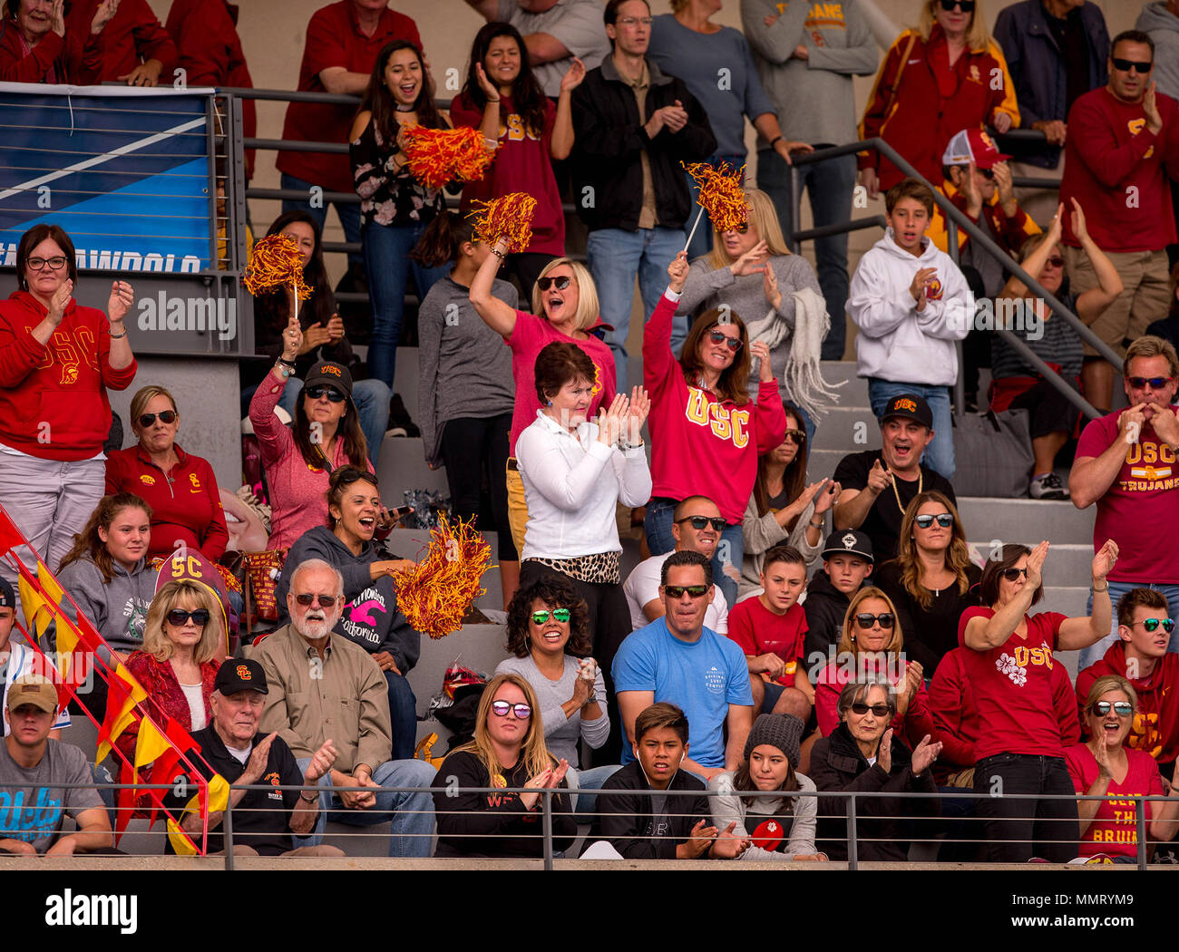 Los Angeles, CA, USA. 12th May, 2018. USC fans cheer for their team ...