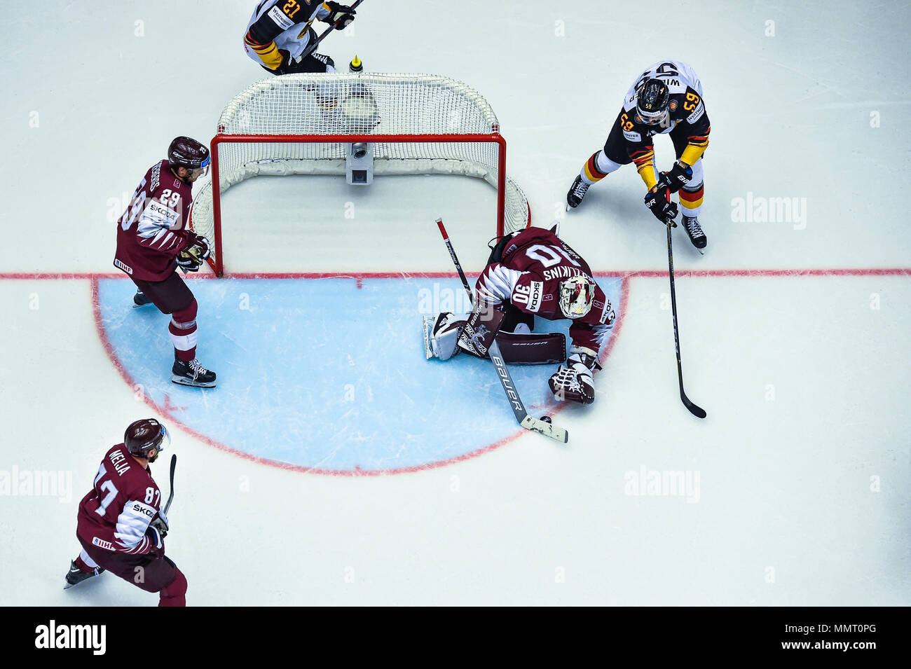 Herning, Denmark.. 12th May, 2018. (LR) Ralfs Freibergs, Gints Meija ...