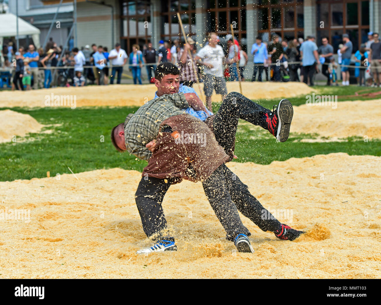 Anières, Geneva, Switzerland. 12 May 2015. Talented young Swiss ...