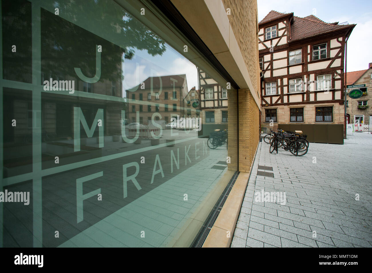 11 May 2018, Germany, Fuerth: The extension building of the Jewish ...