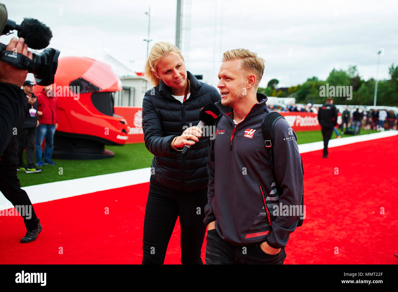 Barcelona, Spain. 13 May 2018. Kevin Magnussen of the Haas F1 Team ...