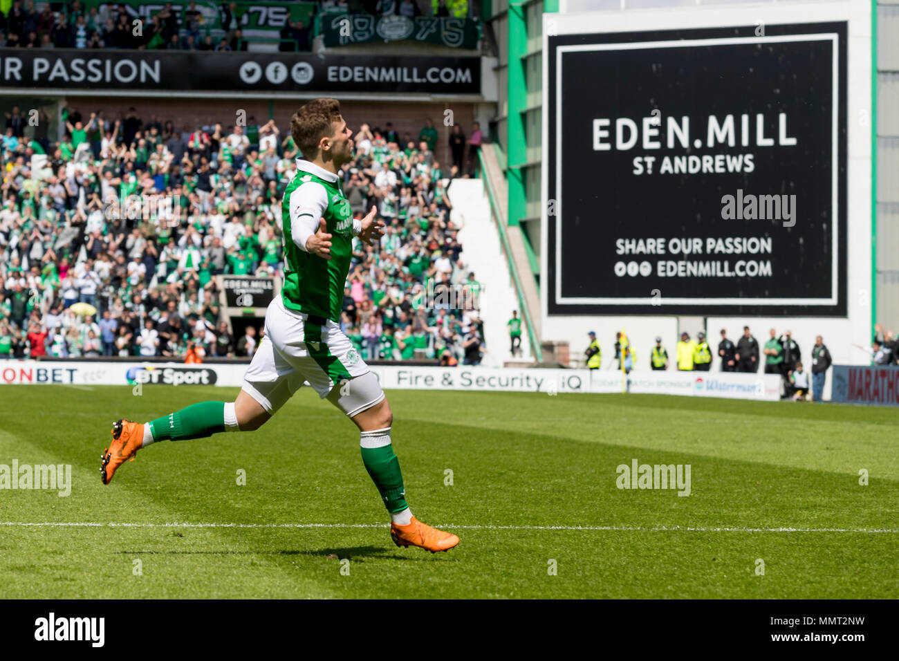 Easter Road, Edinburgh, UK. 13th May, 2018. Scottish Premier League ...