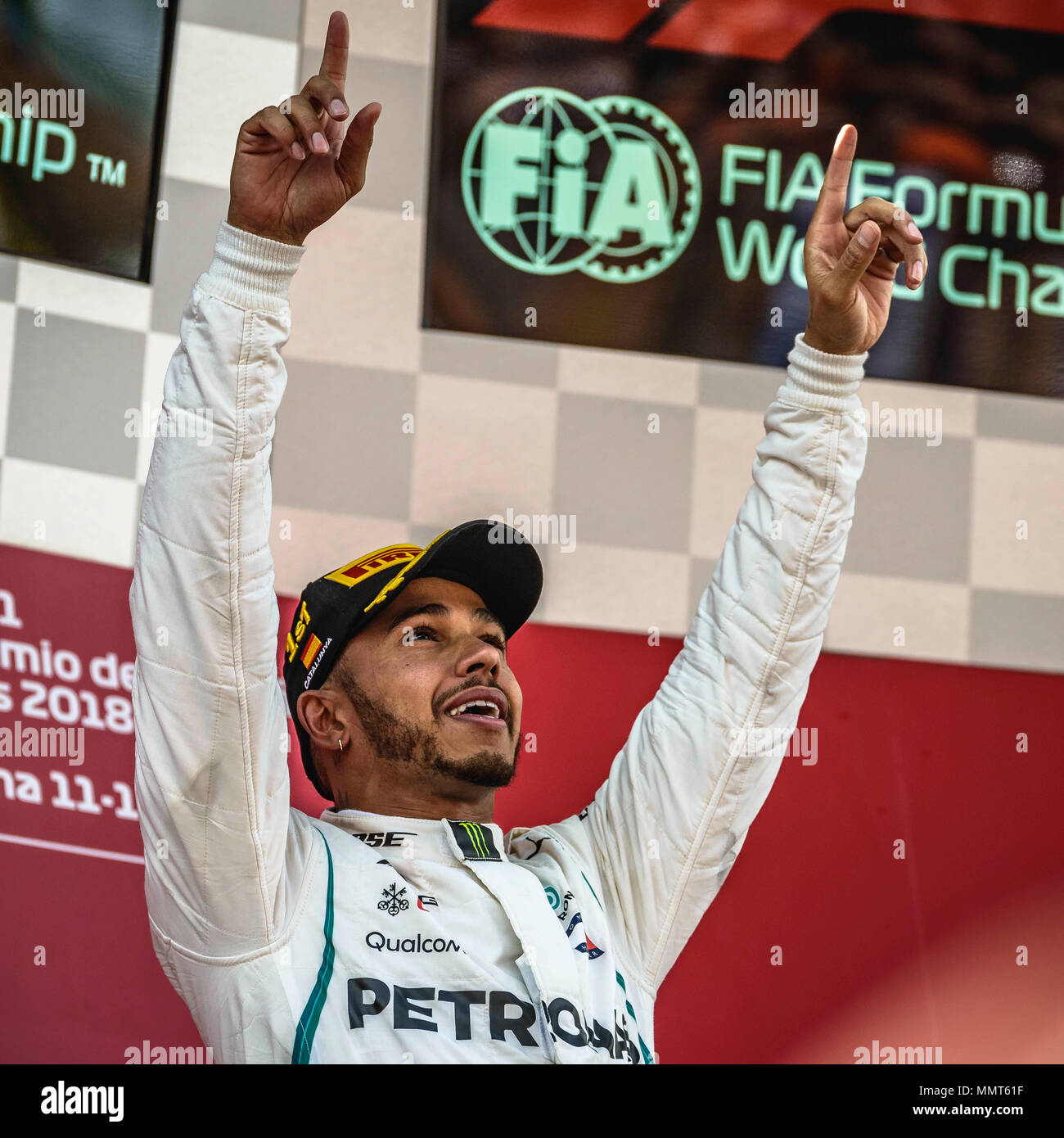 Lewis hamilton podium hi-res stock photography and images - Alamy