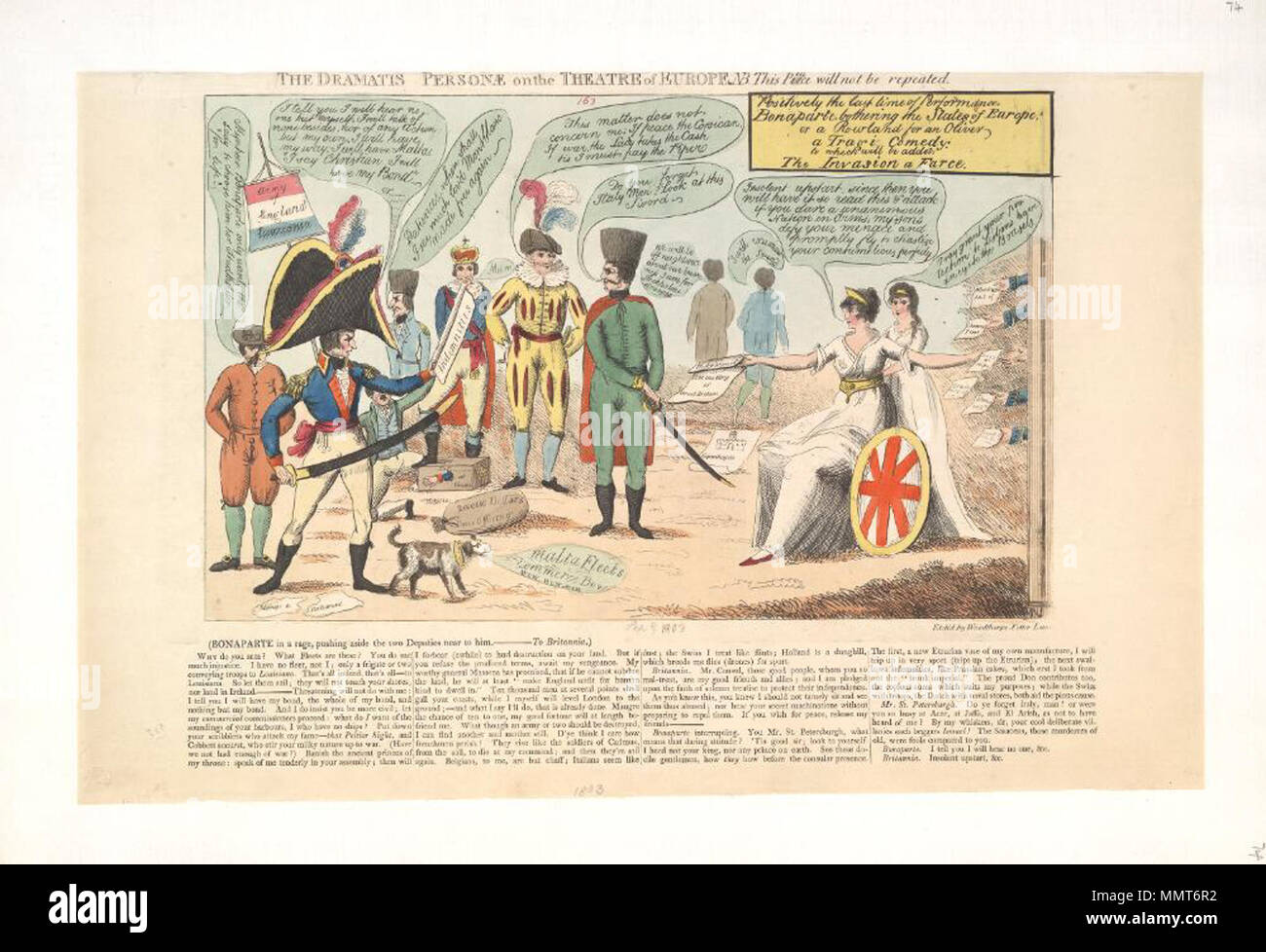 . Satire on the Napoleonic wars. (British political cartoon); Satire on ...