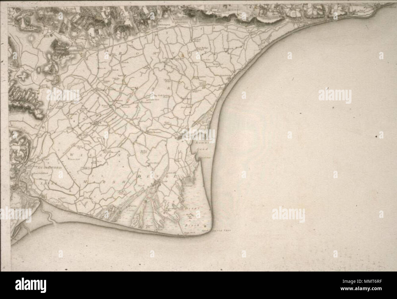 . Ordnance Survey map, 1 inch / 1:63,360, 1st edition, 1816 [Dungeness ...