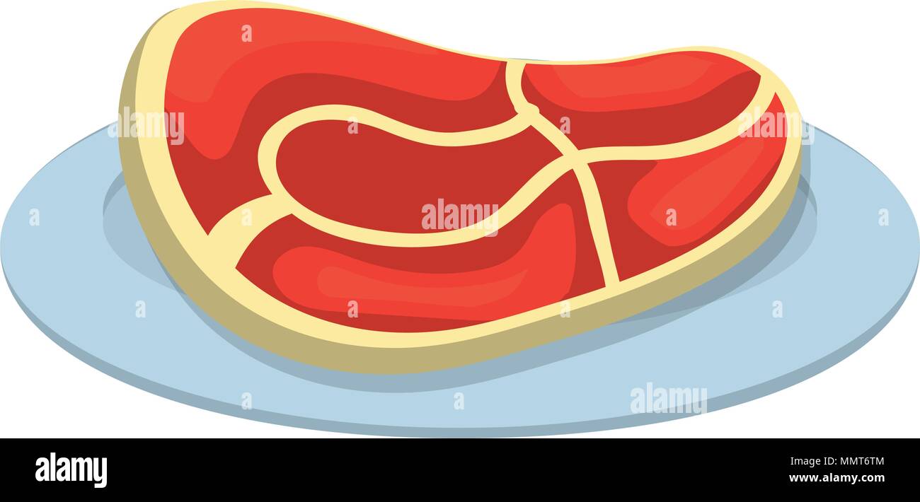 fresh meat fillet food in the plate Stock Vector Image & Art - Alamy