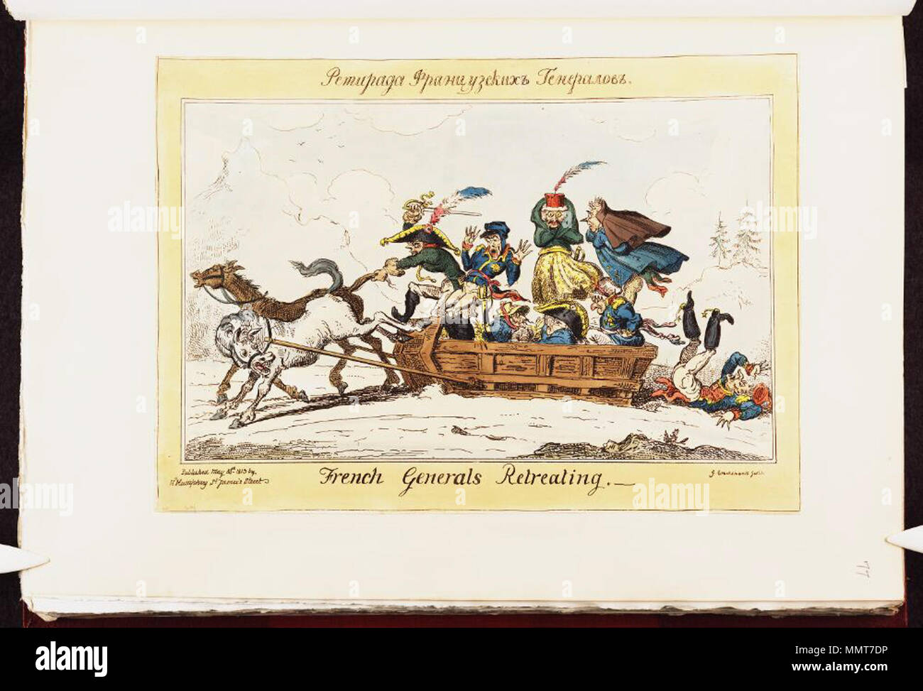 . Satire on Napoleon's Russian campaign. (British political cartoon ...