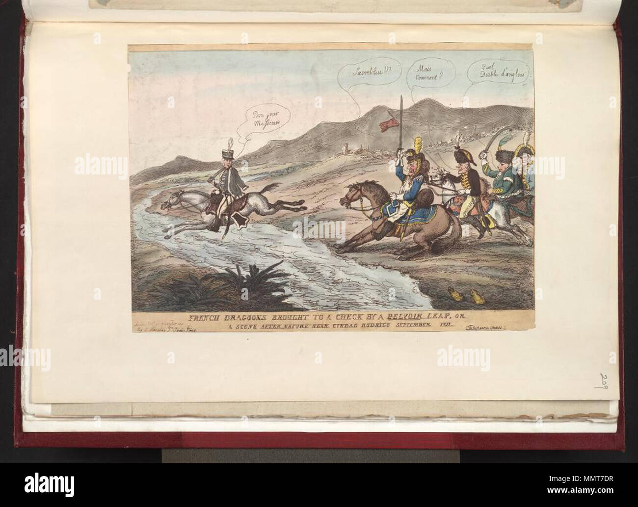 . Satire on the Peninsular war. (British political cartoon); A mounted ...
