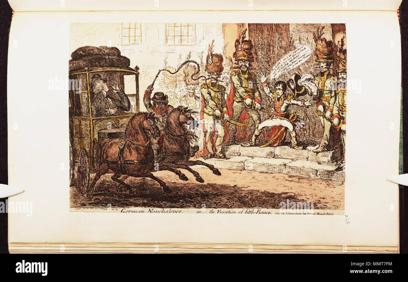 . Caricature of Napoleon I. (British political cartoon) German ...