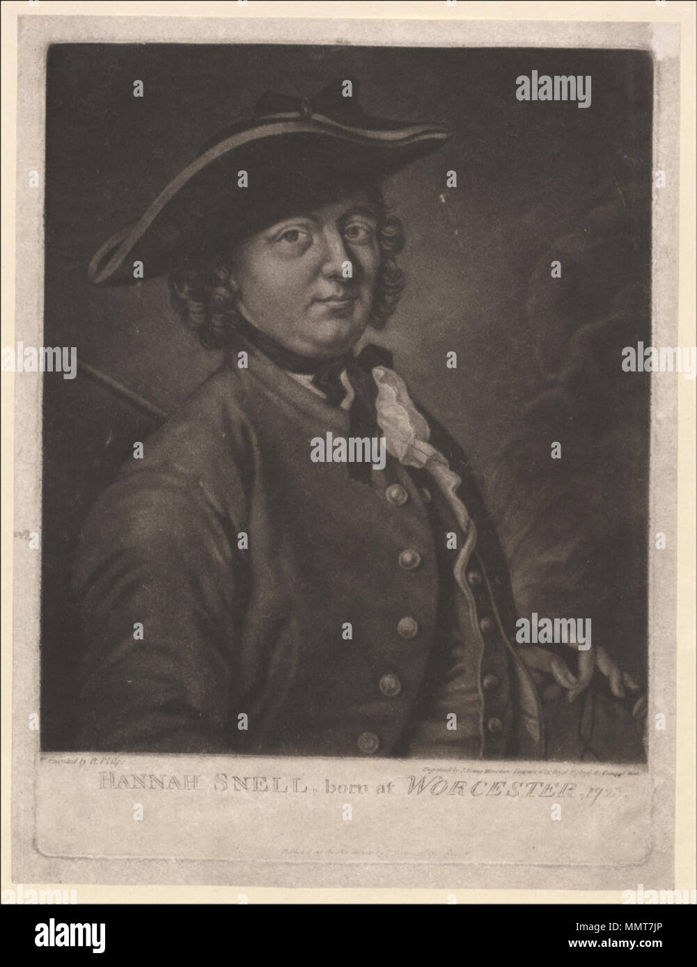 . Print of Hannah Snell; Hannah Snell, born at Worcester, 1723 Hannah ...