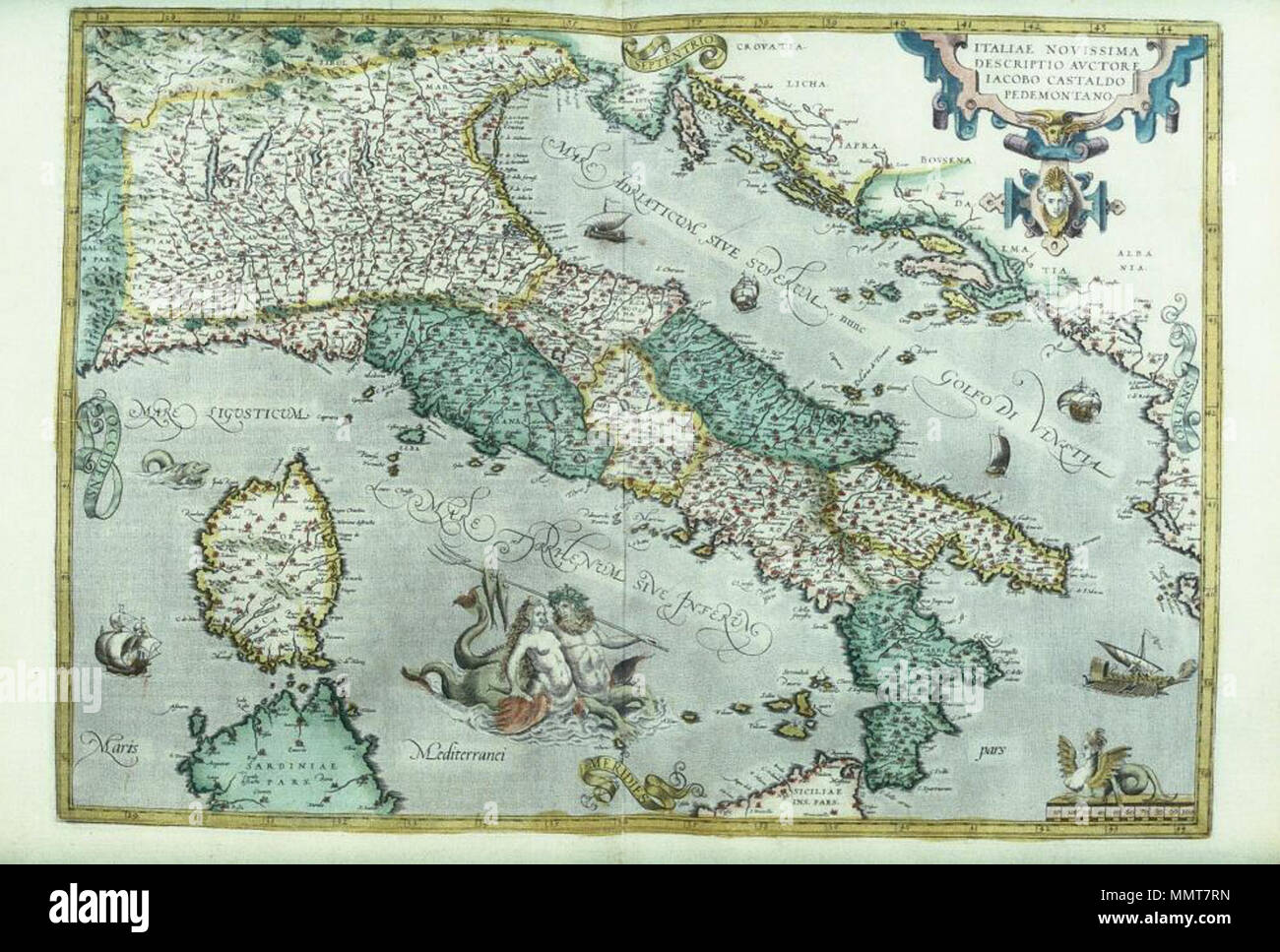 . From Gastaldi's 2-sheet map of 1559, published in 1561, in Abraham ...