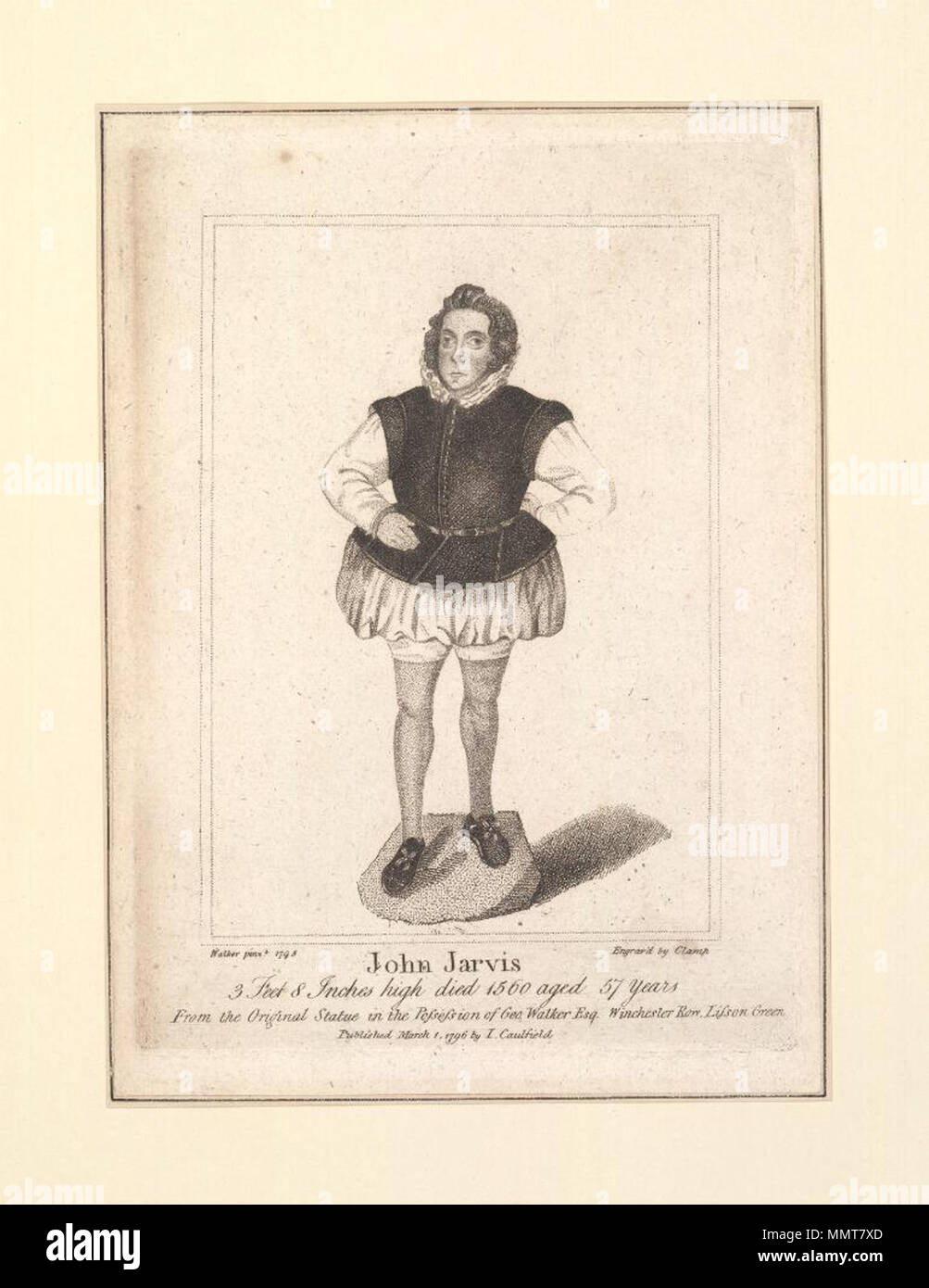 . Print of John Jarvis; 'From the original statue in the possession of ...