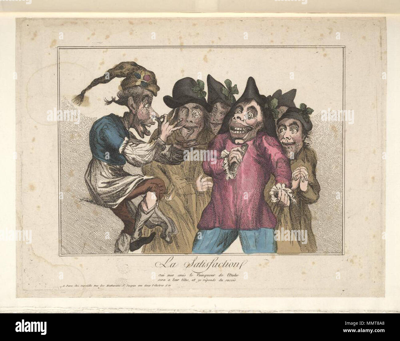 . French political cartoon; French version of a Gillray cartoon, 'The ...