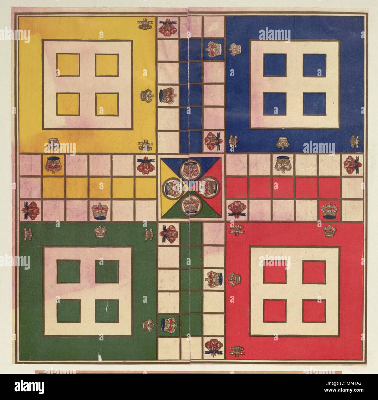 . Game of 1900 entitled Ludo & royal ludo; two boards; Royal ludo ...