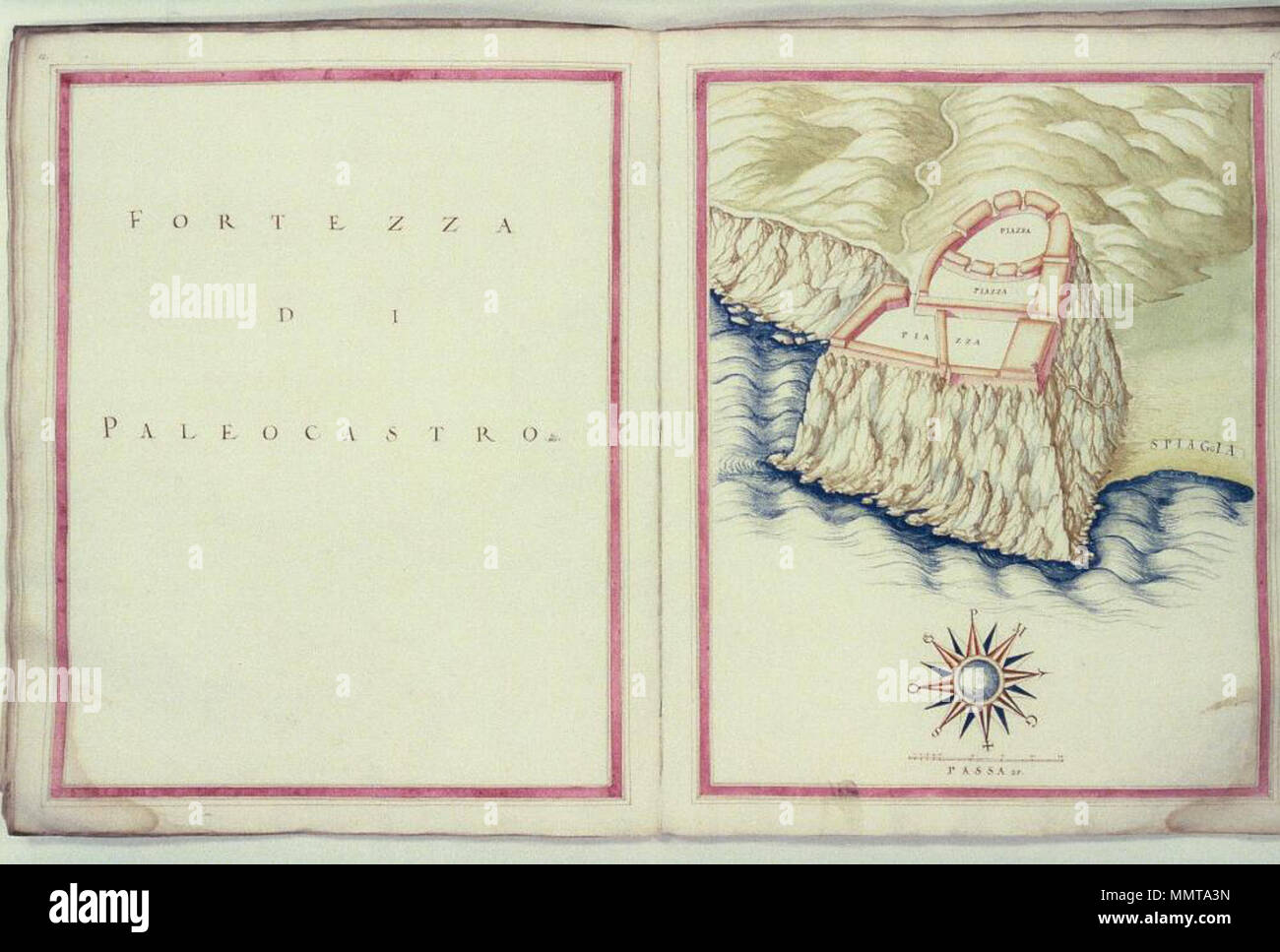 . Italian manuscript map of Crete from Angelo Oddi, Citta e Fortezze ...