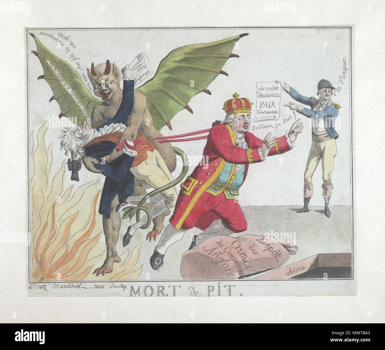 . French political cartoon; References: De Vinck, No. 8066. Mort de Pit ...