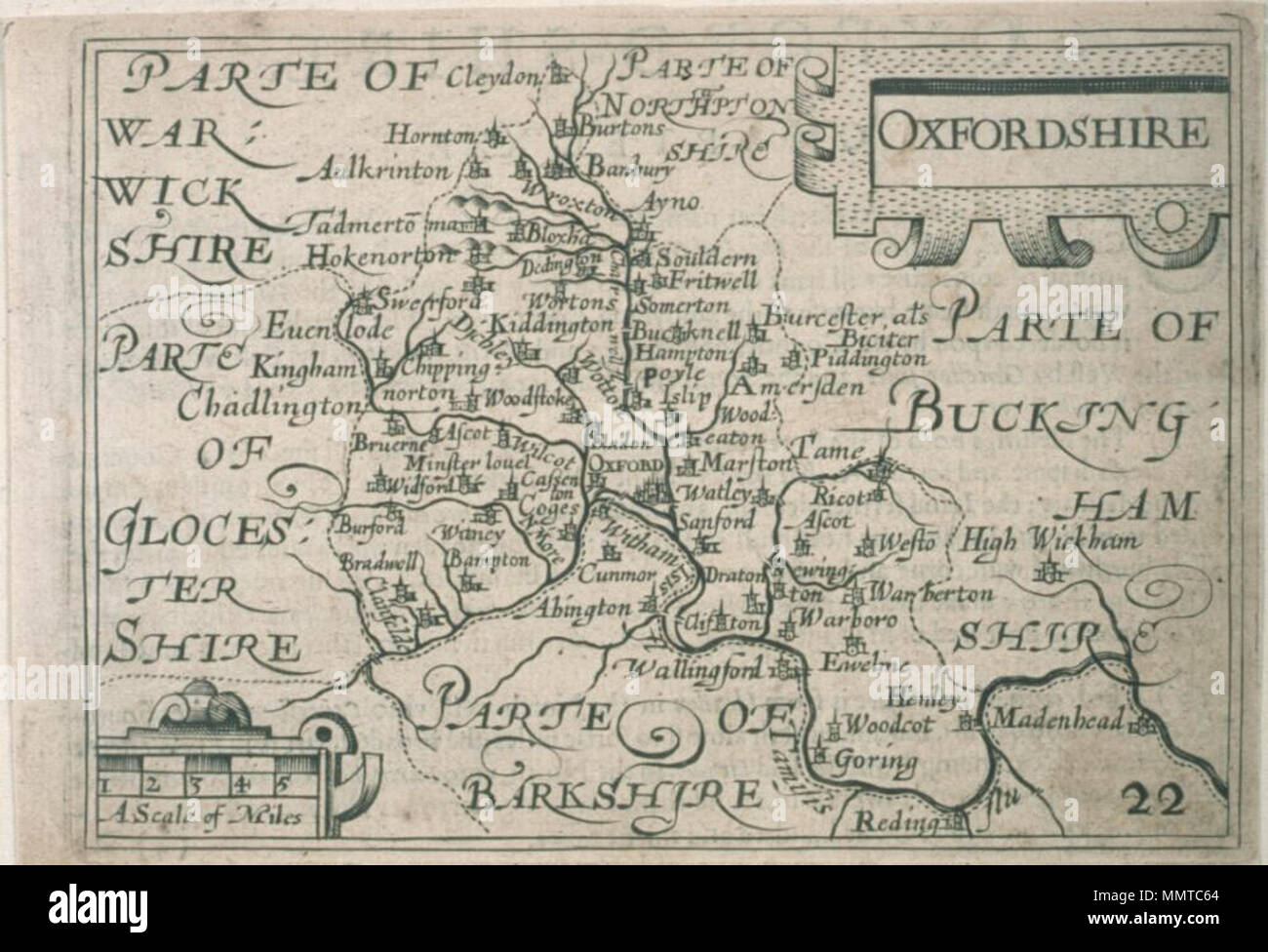 Map of oxfordshire hi-res stock photography and images - Alamy