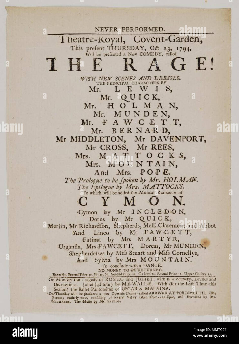 Romeo And Juliet Playbill Example