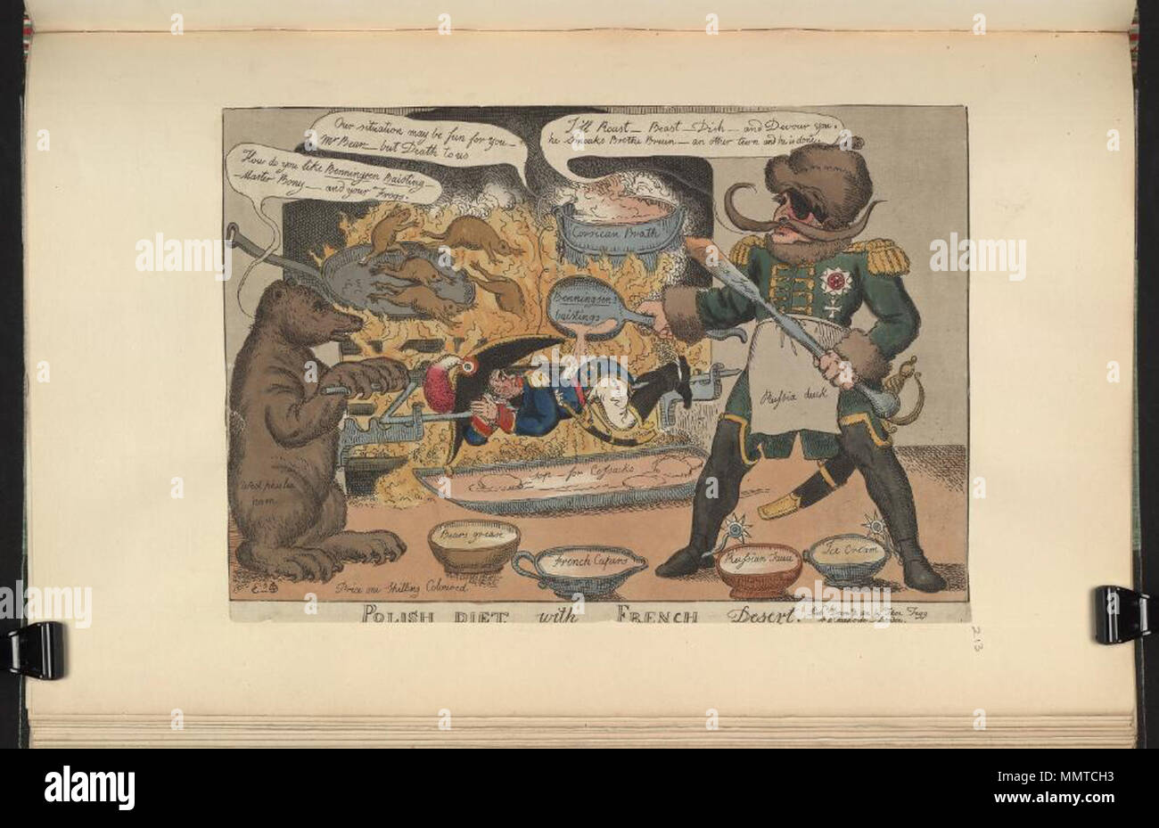 . Satire on Napoleon's Russian campaign. (British political cartoon ...