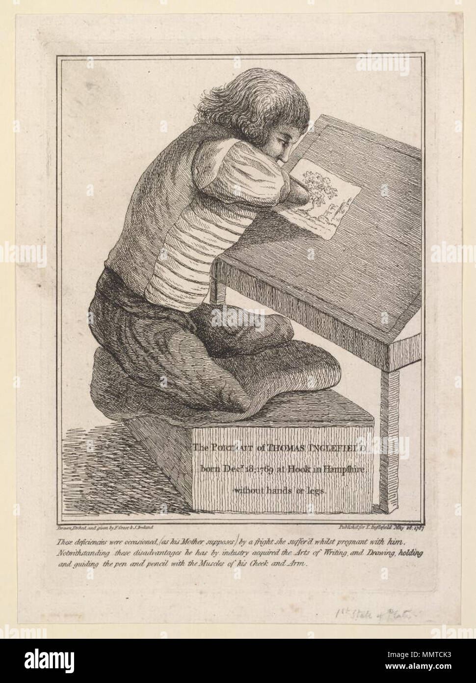 . Print of Thomas Inglefield; 1st state of plate; Portrait of Thomas ...