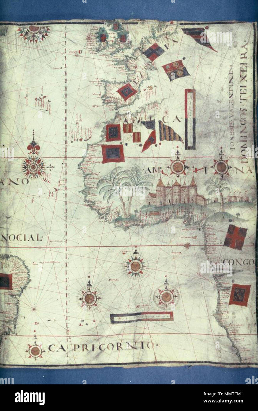 Atlantic ocean old maps hi-res stock photography and images - Alamy