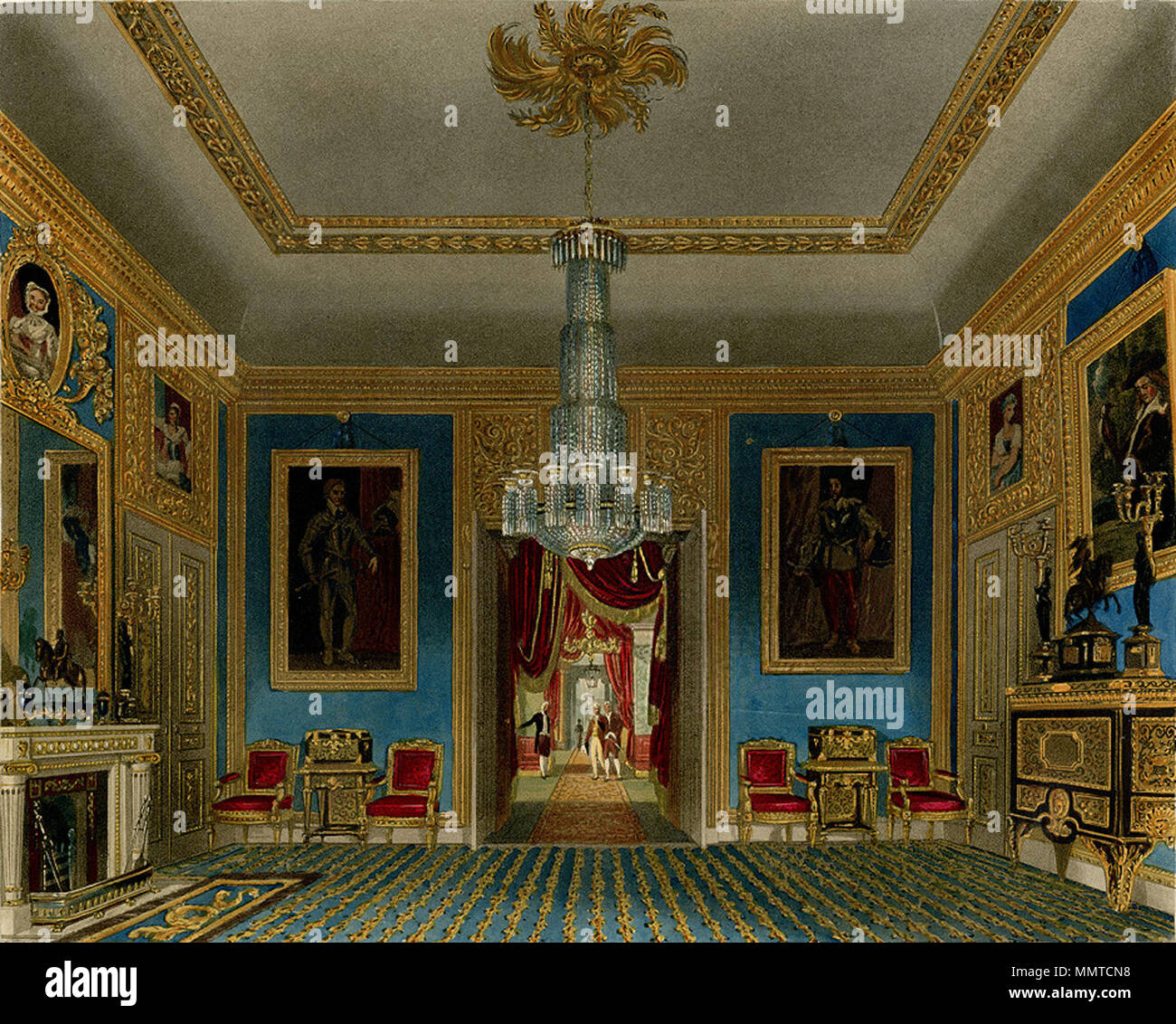 . English: A view of the Ante Room, looking North, at Carlton House in ...