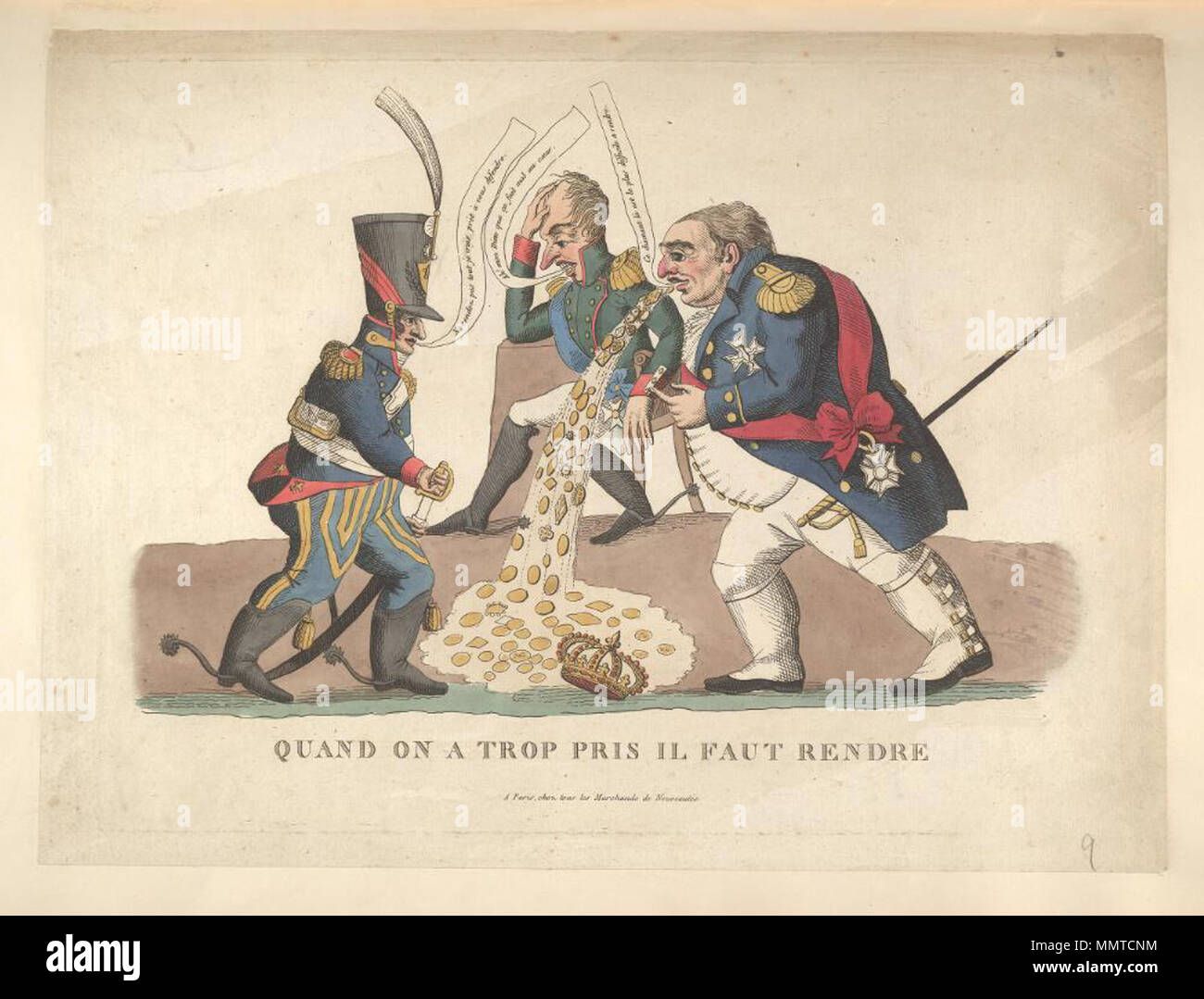 . French political cartoon; References: De Vinck, No. 9442. Quand on a ...