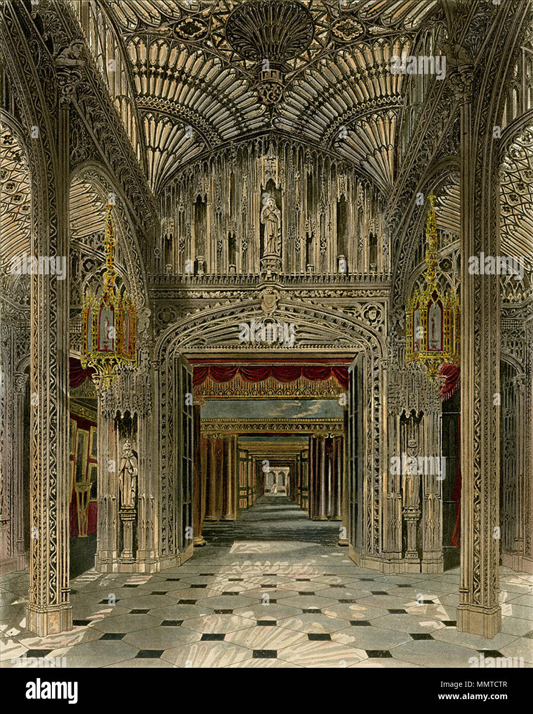 . English: A second view of the Conservatory at Carlton House in London ...