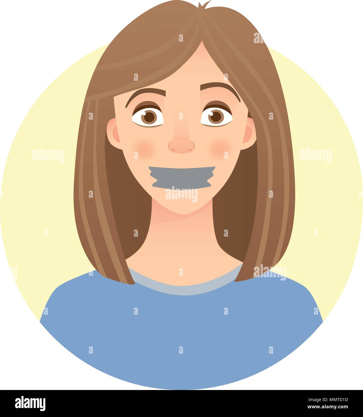 Tape Over Mouth Cartoon