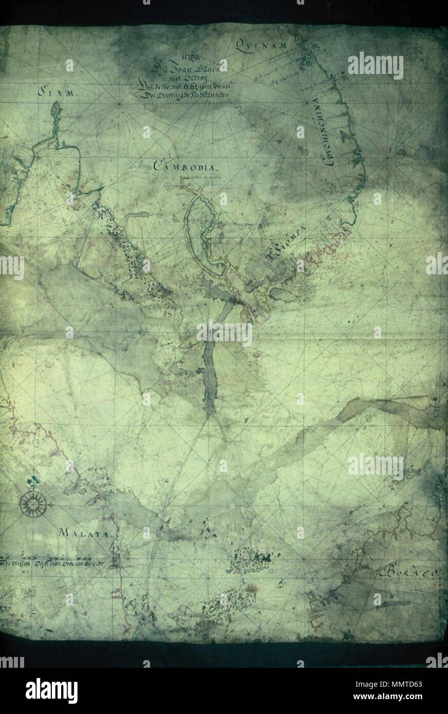 . Close-up of South China Sea and the Gulf of Siam portolan chart by ...