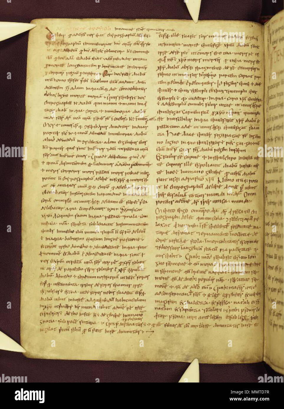 . 'St. Dunstan's Classbook': Eutyches, with Old Breton glosses, 9th ...