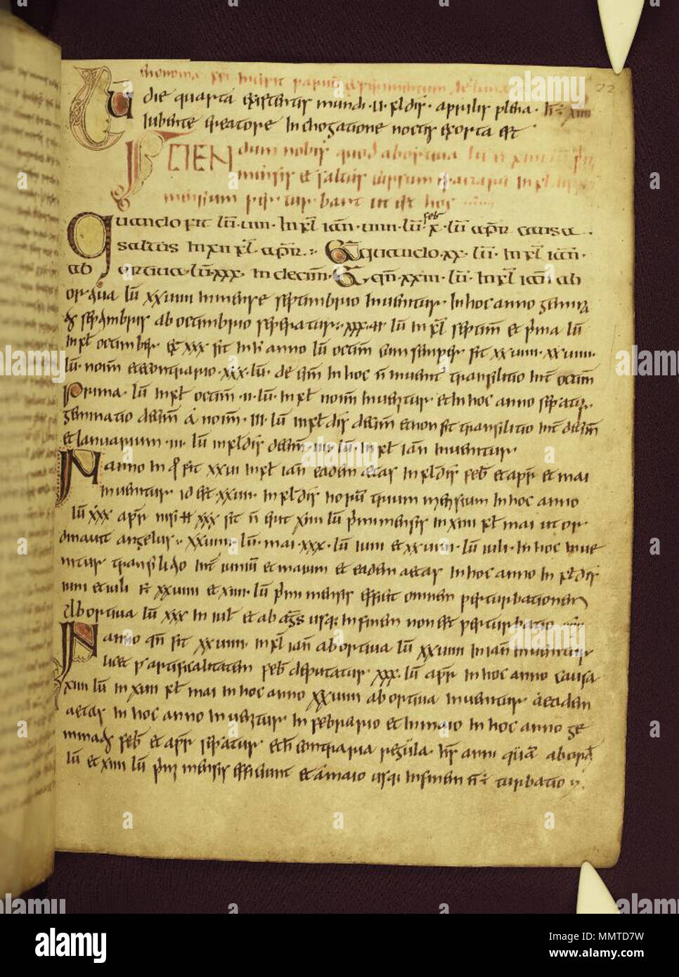 . 'St. Dunstan's Classbook': Eutyches, with Old Breton glosses, 9th ...