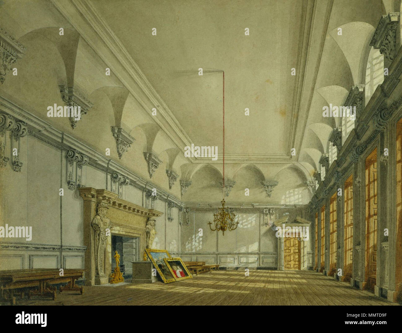 . English: A view of the Queen's Guard Chamber at Hampton Court Palace ...