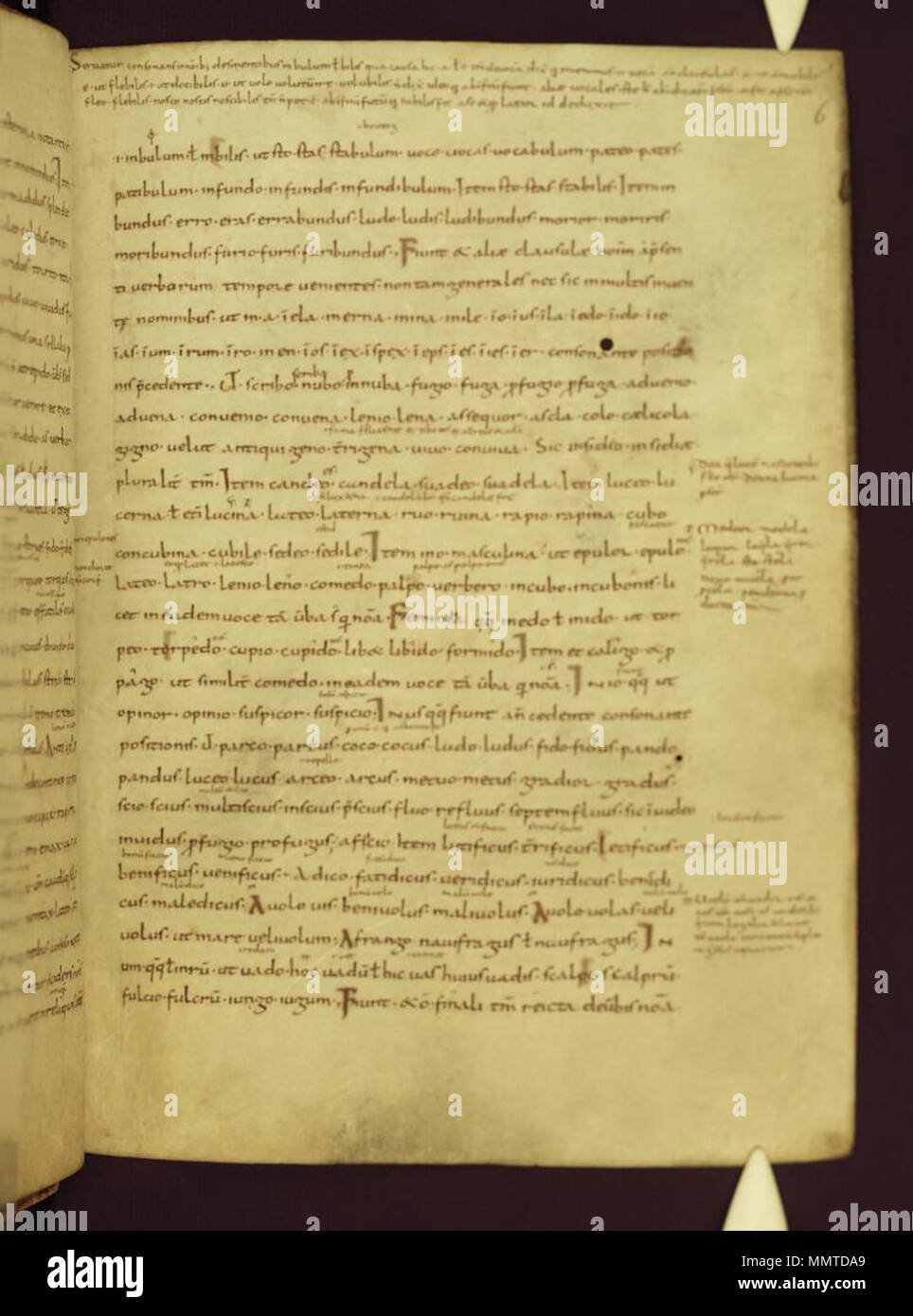 . 'St. Dunstan's Classbook': Eutyches, with Old Breton glosses, 9th ...