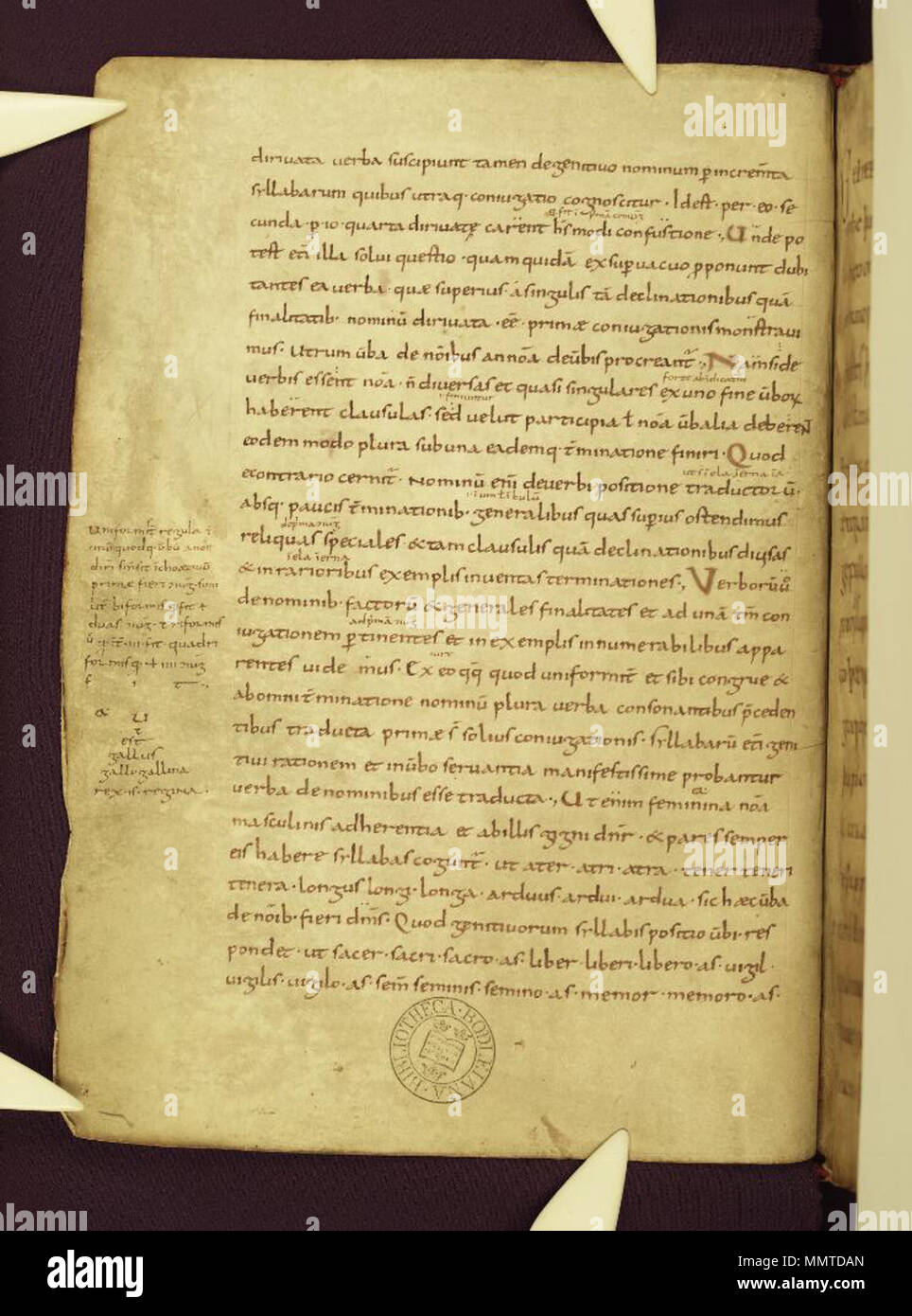 . 'St. Dunstan's Classbook': Eutyches, with Old Breton glosses, 9th ...