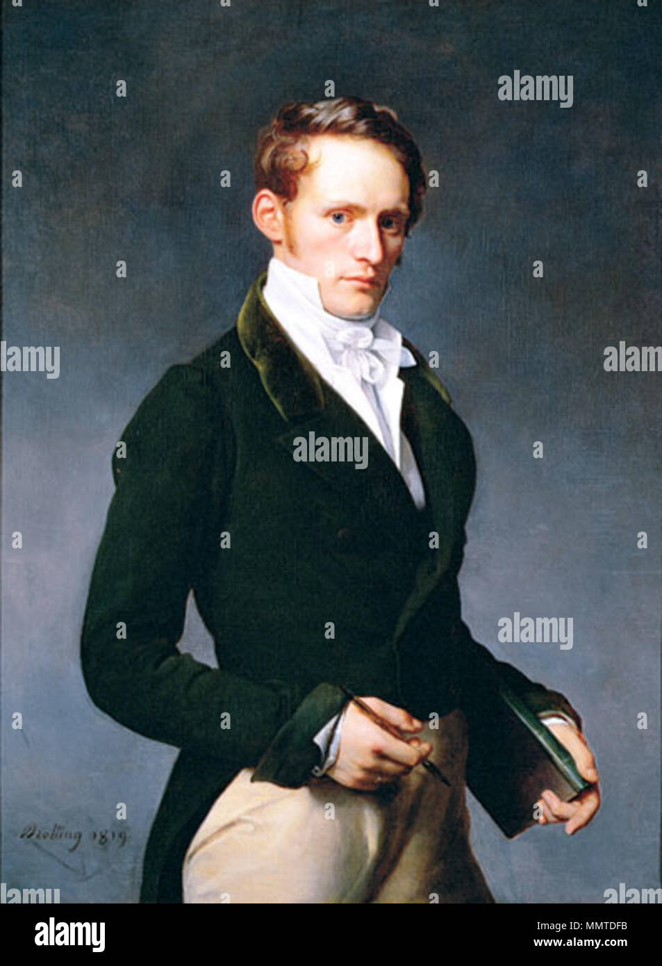 French: Portrait d'un artiste Portrait of an Artist. 1819. Michel ...