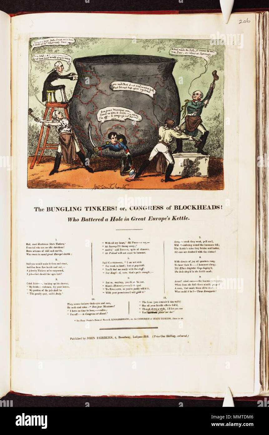 . Satire on the Napoleonic wars. (British political cartoon) The ...