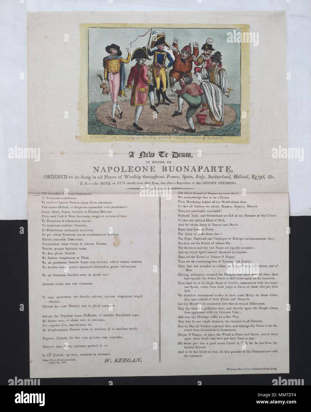 . Satire on the Napoleonic wars. (British political cartoon) The ...