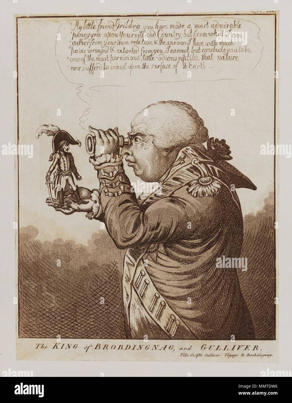 The king of brobdingnag and gulliver hi-res stock photography and ...
