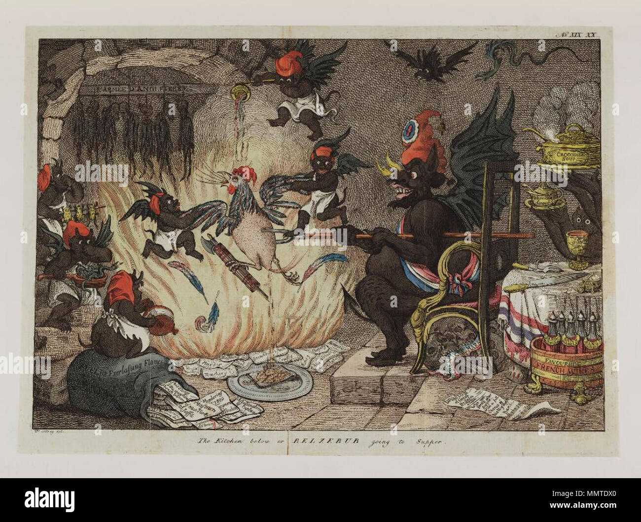 . German political cartoon; From the magazine London und Paris, Plate ...