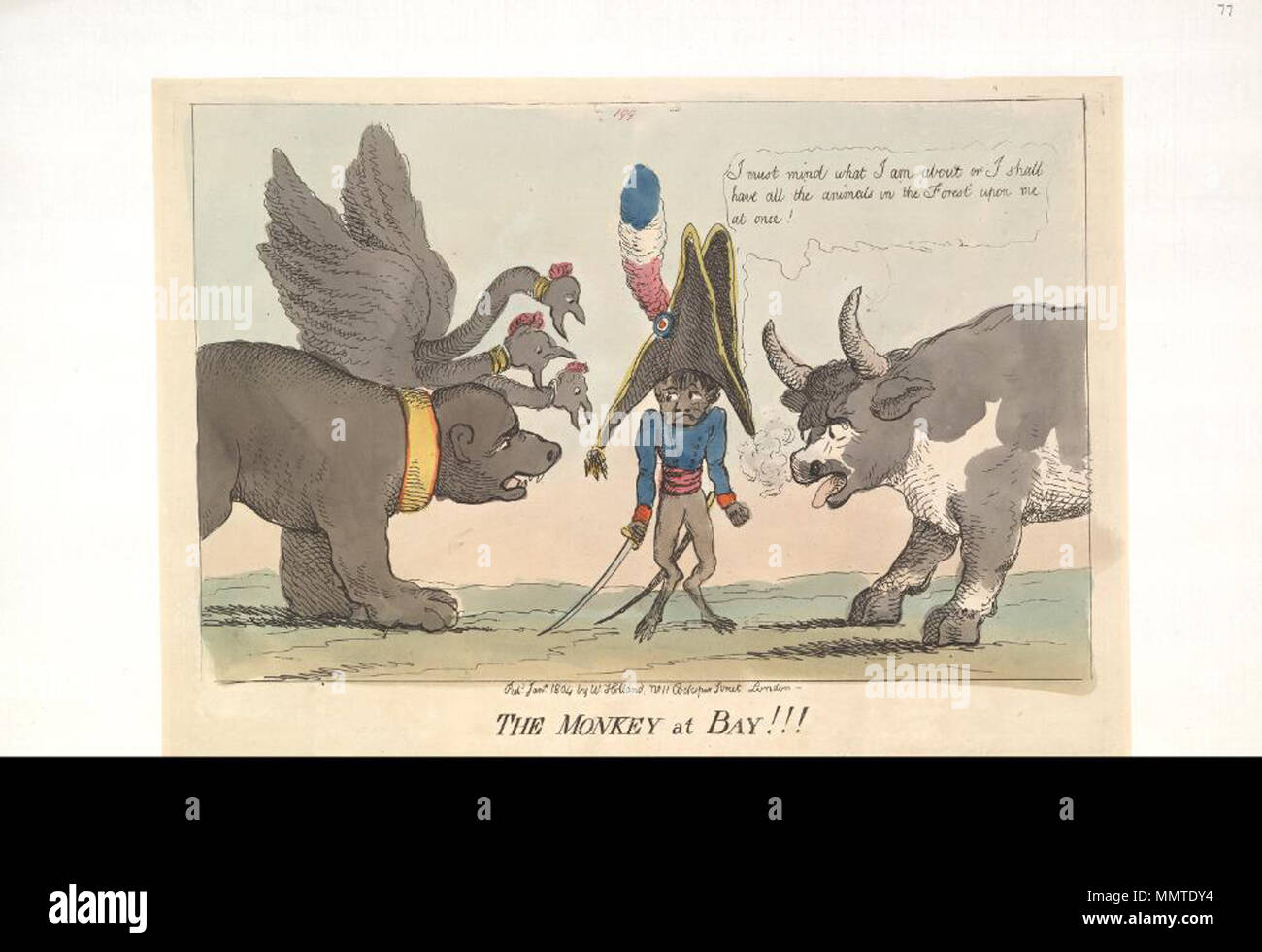 . Caricature of Napoleon I. (British political cartoon); Napoleon, the ...